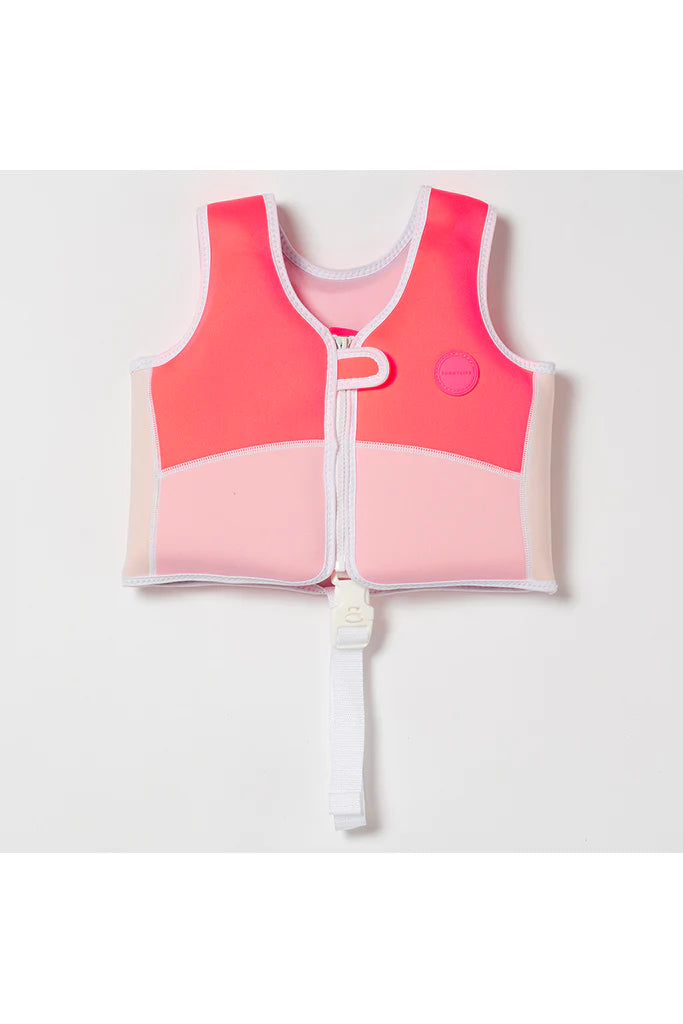 MELODY THE MERMAID SWIM VEST 2-3 NEON STRAWBERRY – Raglan Surf Emporium